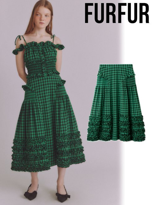 【楽天市場】【即日出荷】(期間限定12%OFF) FURFUR ファーファー フリルフレアスカート 24春夏. RWFS242019 フレアスカート ボトム：HeartySelect 楽天市場店