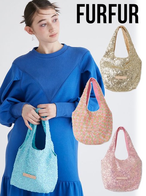 【楽天市場】【即日出荷】(期間限定12%OFF) FURFUR ファーファー スパンコールマーケットバッグ 24春夏 RWGB241519 ...