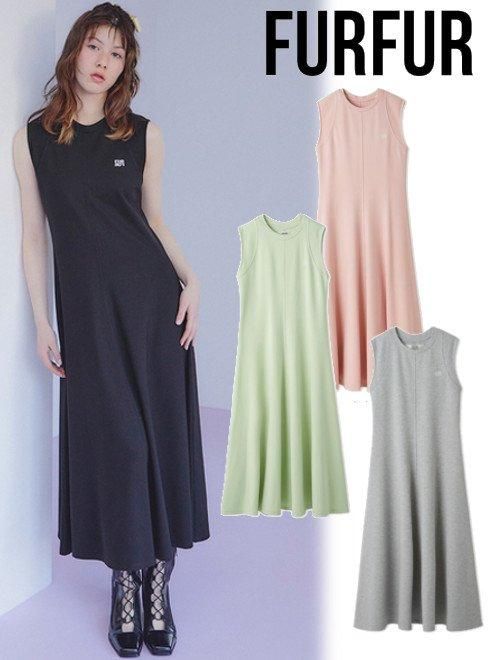 【楽天市場】【即日出荷】(マラソン10%OFFさらに500円OFF) FURFUR ファーファー ロゴ刺繍ノースリーブカットワンピース 25春夏 RWCO251088 マキシワンピース 【新作 ...