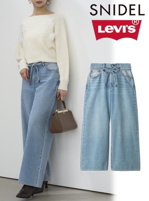 【楽天市場】【即日出荷】(セール50%OFF) snidel スナイデル Levi's別注デニム 27インチ 24秋冬 SWFP244050 デニムパンツ 【snidel】ボトム デニム特集 ...