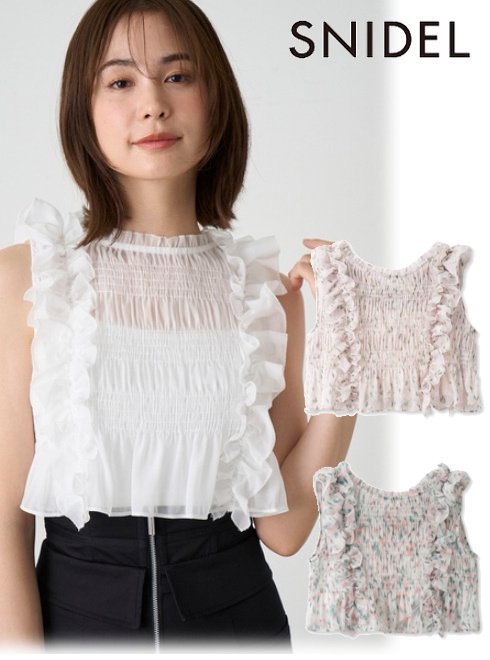 【楽天市場】【即日出荷】(期間限定12%OFF) snidel スナイデル バックリボンシャーリングブラウス 24春夏. SWFB242165 シャツ・ブラウス トップス【snidel ...