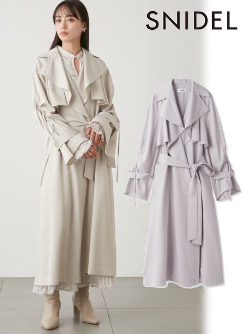 【楽天市場】【1/4出荷】(期間限定12%OFF) snidel スナイデル Sustainaグロストレンチコート 24春夏 SWFC241039 トレンチコート 【snidel】24春 ...