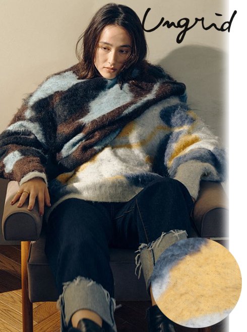 【楽天市場】【即日出荷】15%OFF! Ungrid アングリッド シャギージャカードニット 23秋冬. 112352619401 ニットトップス トップス ニット特集 ...