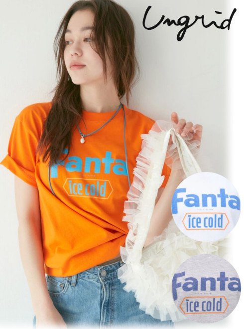 【楽天市場】【即日出荷】(新作12%OFF+300円OFF) Ungrid アングリッド【FANTA】ロゴTee 24秋冬 112442783401 Tシャツ トップス【新作】コラボ ファンタ ...