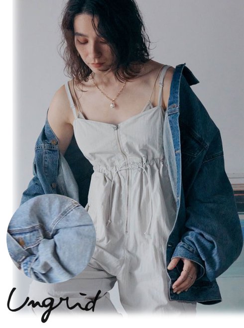 【楽天市場】【即日出荷】(期間限定12%OFF) Ungrid アングリッド ビッグシルエットデニムジャケット 24春夏 112410205001 デニムアウター 24春アウター24春夏デニム ...