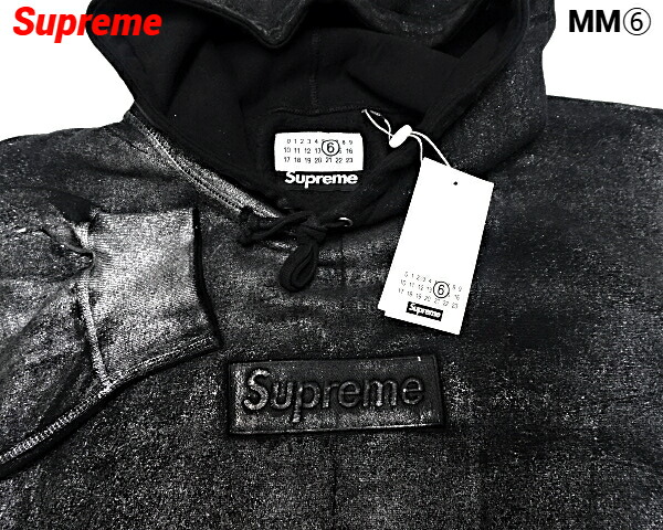 【楽天市場】【Supreme MM6 Foil Box Logo Hooded Sweatshirt Black シュプリーム MM6 メゾン ...