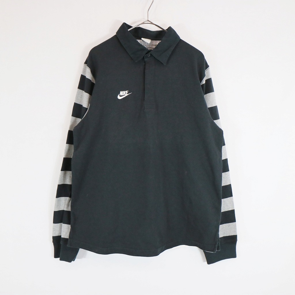 【楽天市場】NIKE ナイキ ワンポイント 長袖 ポロシャツ 切り返しボーダー ブラック (メンズ L) N8369：YAMAHISA ...