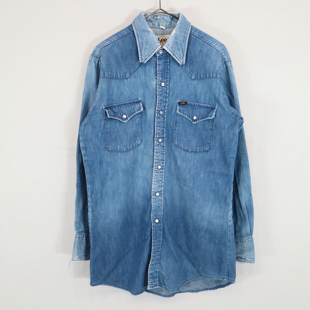【楽天市場】SALE/ 70年代 USA製 Lee リー ウェスタンシャツ 長袖 アメカジ コットン ブルー (メンズ L相当) 中古 古着 ...