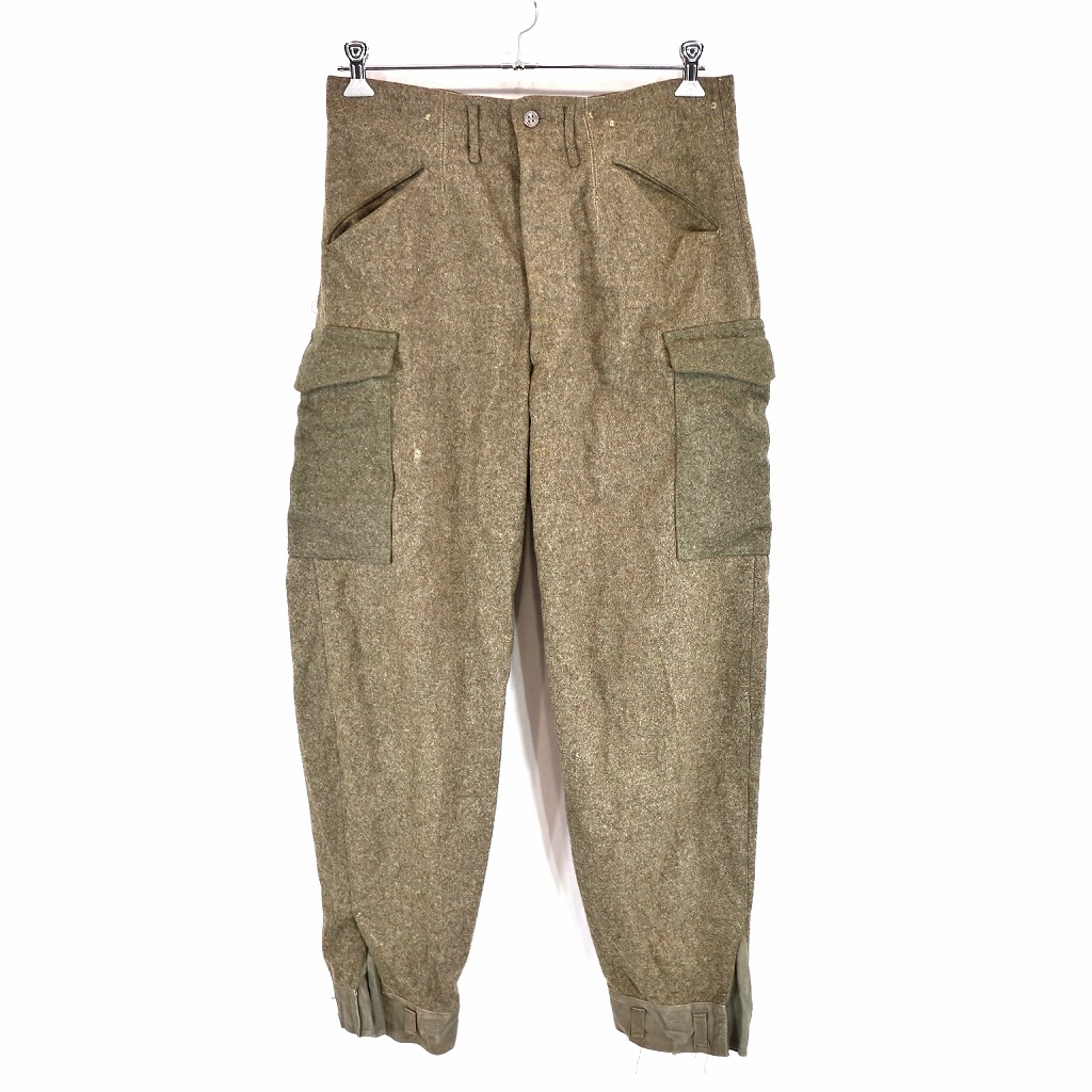 【楽天市場】SALE/ 40年代 スウェーデン軍 実物 SWEDISH ARMY ウールカーゴ パンツ ユーロ ミリタリー 戦闘服 オリーブ ...