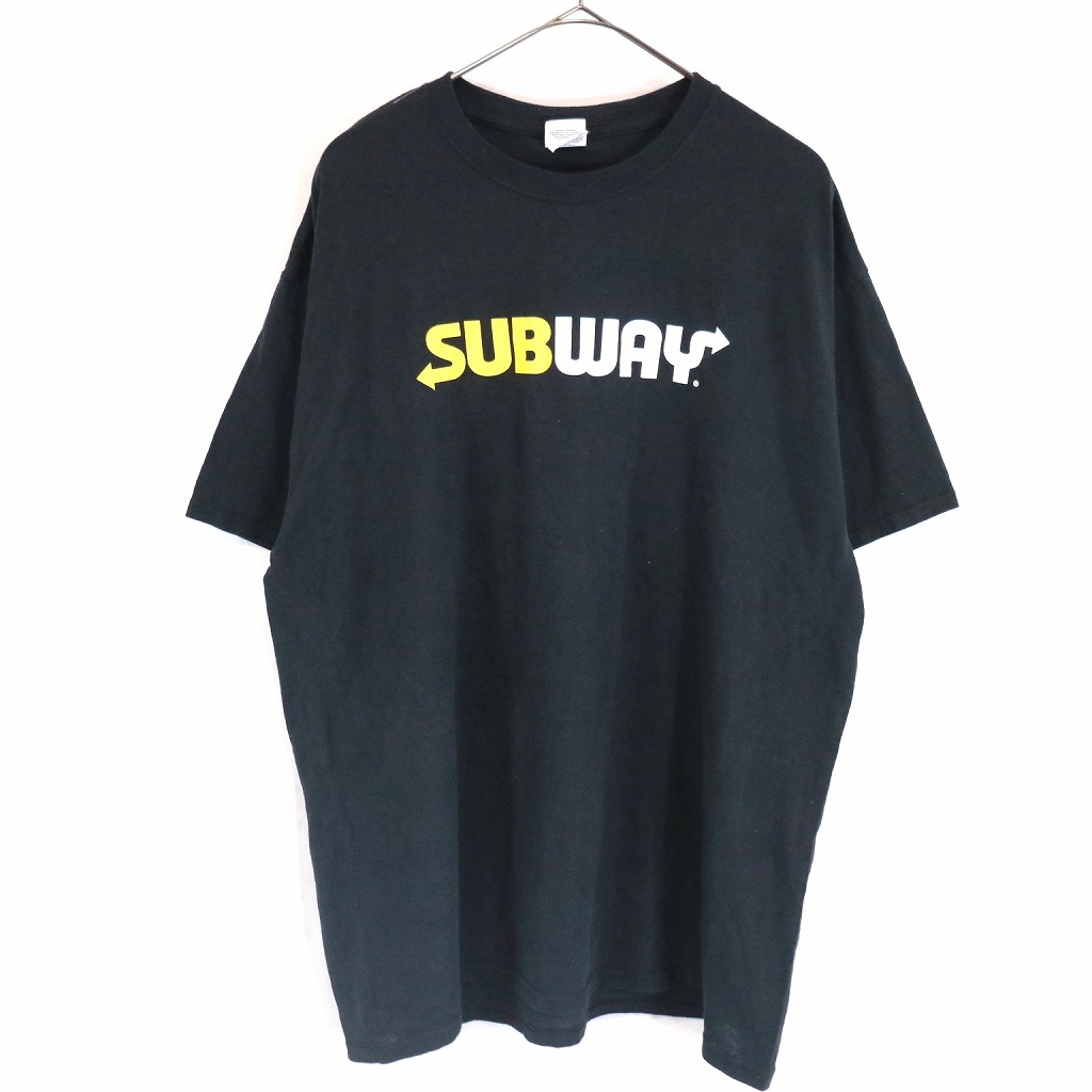 【楽天市場】SALE/ JERZEES ジャージーズ SUBWAY サブウェイ 企業ロゴ 半袖Tシャツ アメカジ ブラック (メンズ XL ...