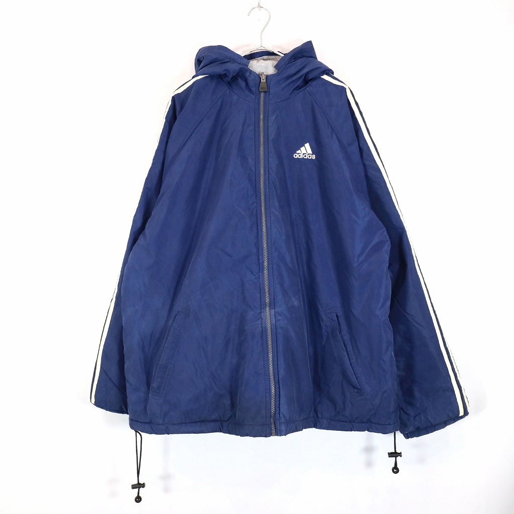 【楽天市場】SALE/ 90年代 adidas アディダス リバーシブル フード付き フーデッドジャケット 防寒 ネイビー (メンズ 2XL ...
