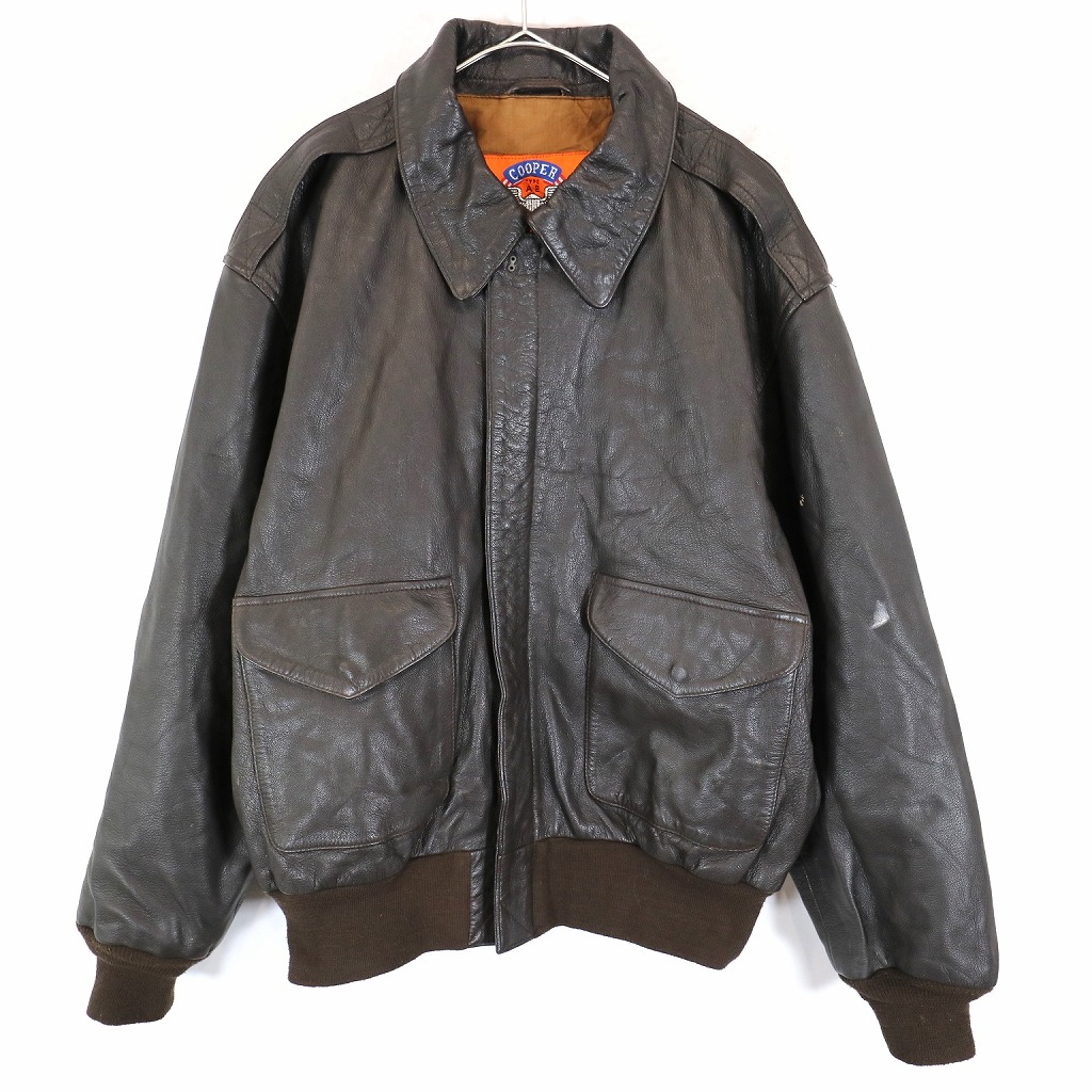 【楽天市場】USA製 COOPER A-2フライトレザージャケット ミリタリー 戦闘服 アウター ダークブラウン (メンズ 44R) 中古 ...