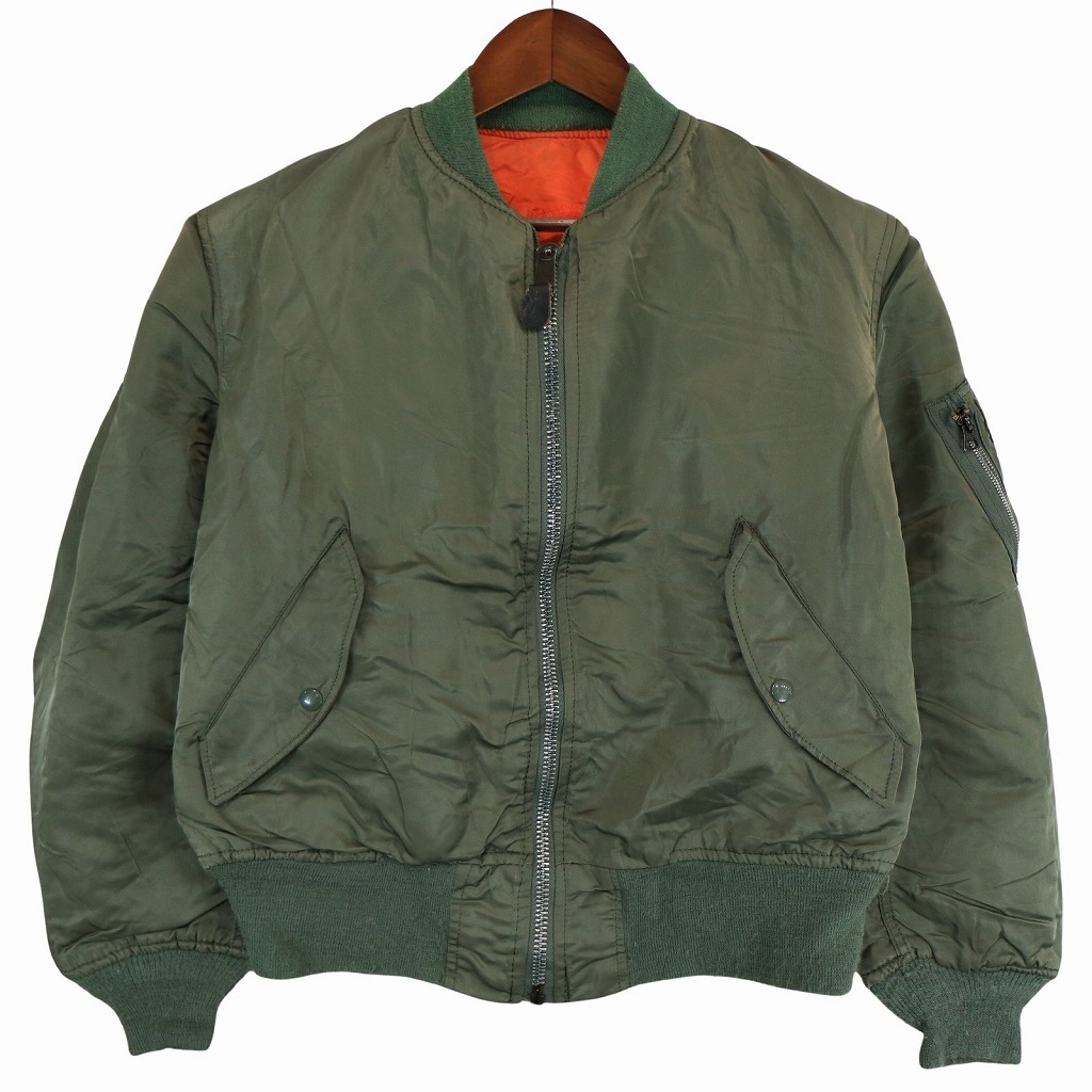 【楽天市場】70s ALPHA INDUSTRIES アルファ インダストリーズ MA-1 ミリタリージャケット アウター USAF 民間品 グリーン (メンズ L) 中古 古着 O8329 ...