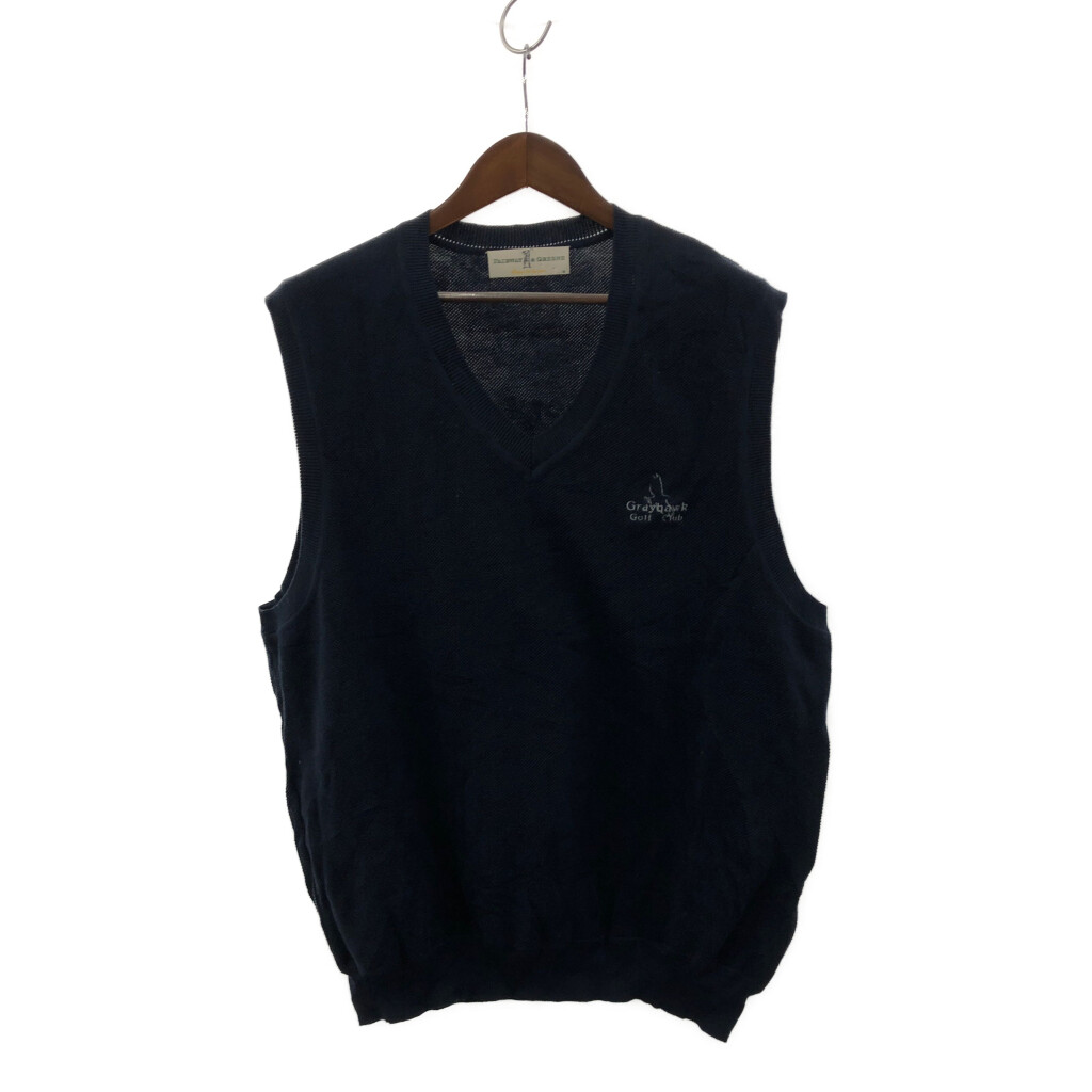 【楽天市場】FAIRWAY&GREENE Vネック コットン ニット ベスト ゴルフ ネイビー (メンズ L) P0516：YAMAHISA ...