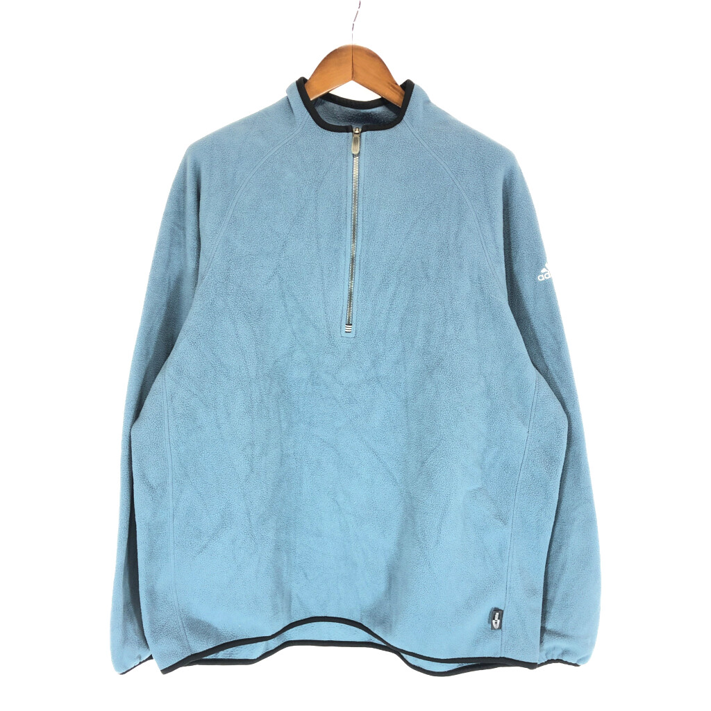 【楽天市場】adidas アディダス ハーフジップ フリースジャケット CLIMAWARM ブルー (メンズ XL) 中古 古着 P2705 ...