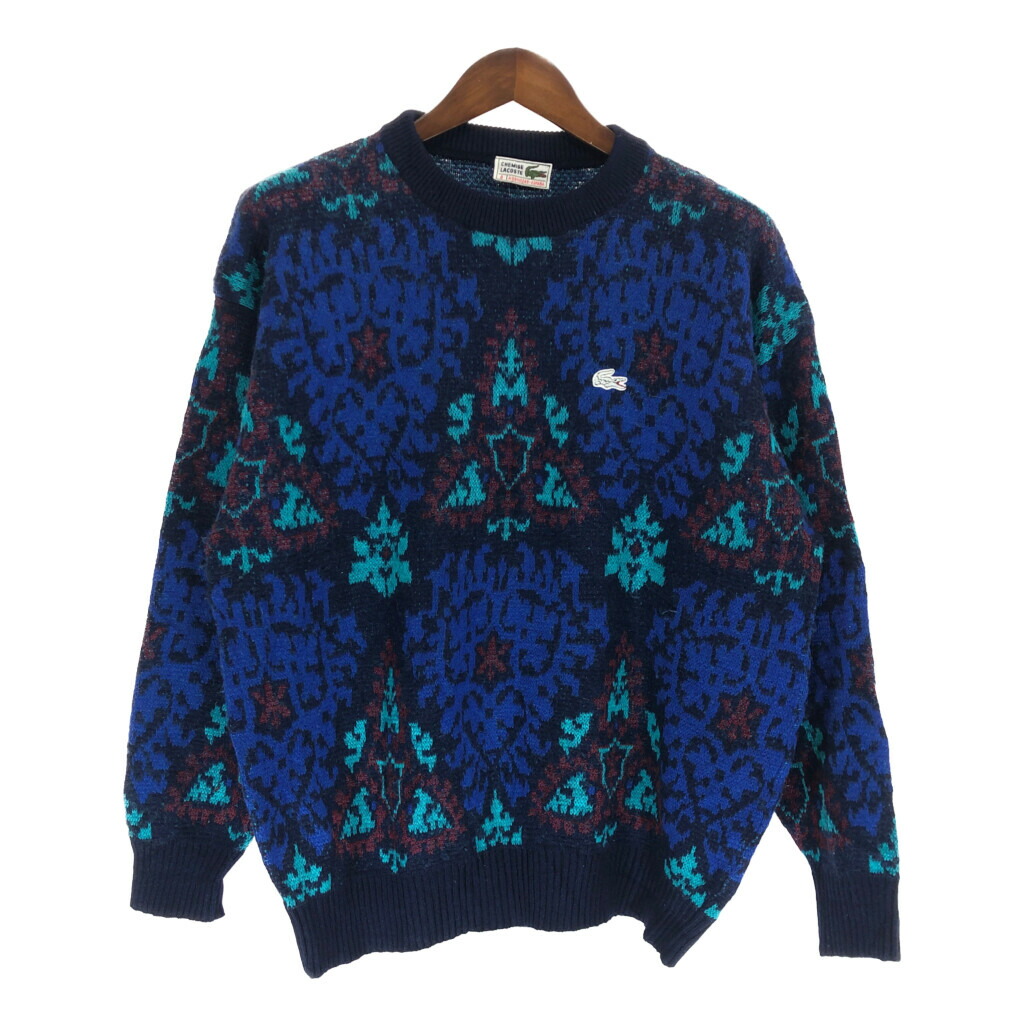 【楽天市場】SALE/// 70年代~80年代 CHEMISE LACOSTE ラコステ クルーネックニット セーター ユーロ 総柄 マルチ ...