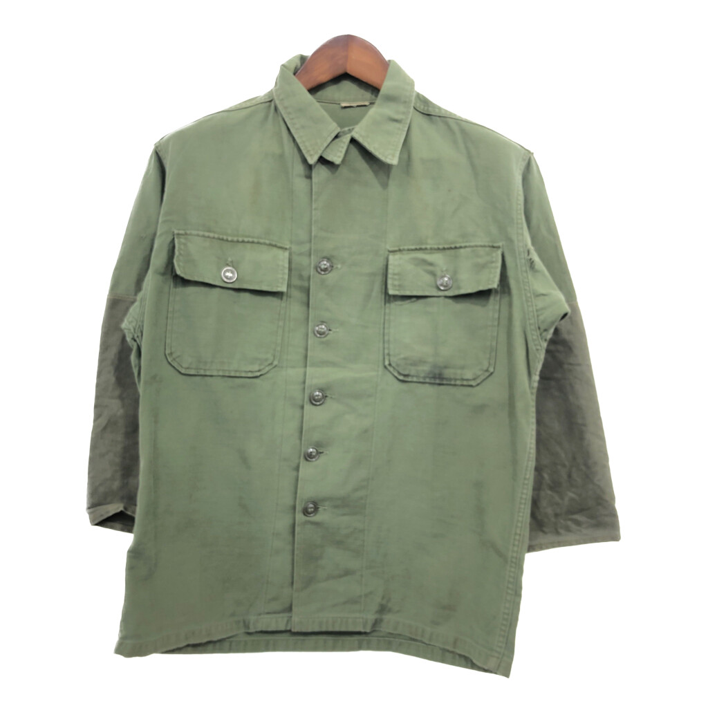 【楽天市場】60年代 米軍実物 U.S.ARMY コットンサテン ユーティリティシャツ 1st 後期 ヴィンテージ ミリタリー (メンズ M ...