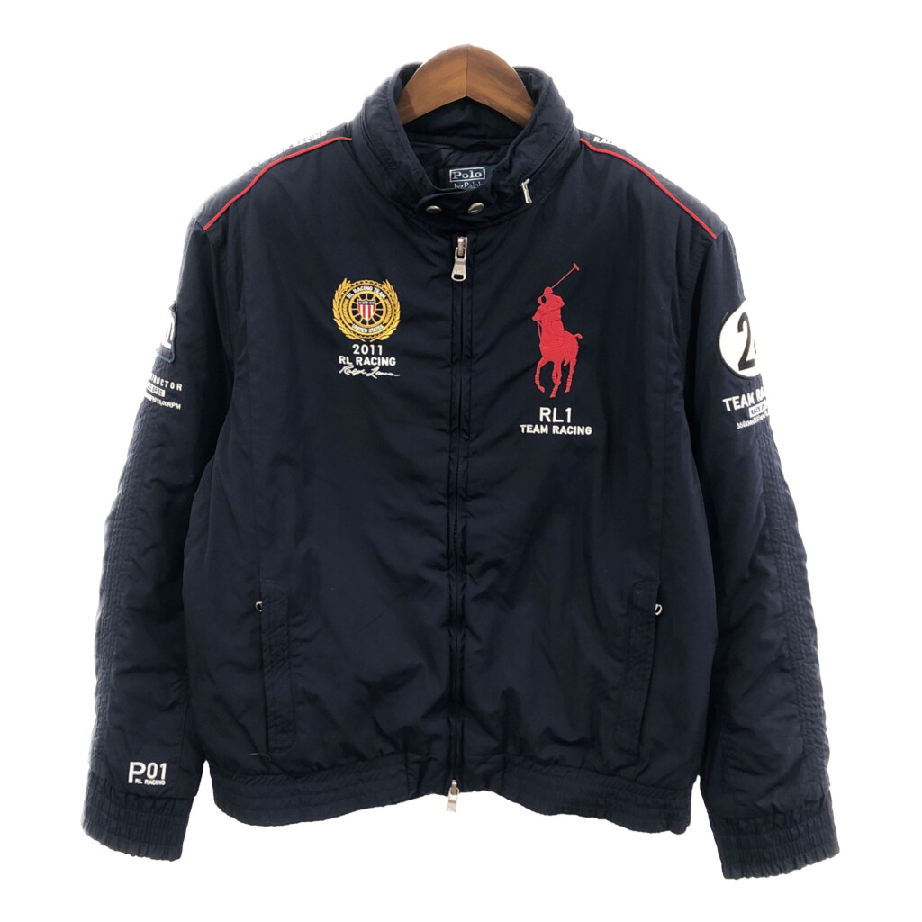 【楽天市場】Polo by Ralph Lauren ポロ ラルフローレン RL RACING レーシングジャケット ネイビー (メンズ XL ...