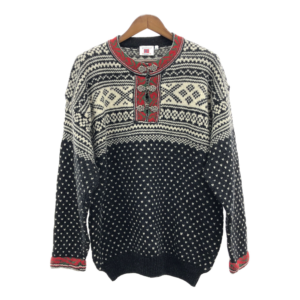 【楽天市場】BOUVIAC ウール ノルディック セーター ユーロ ブラック (メンズ XL) 中古 古着 Q7126：YAMAHISA ...