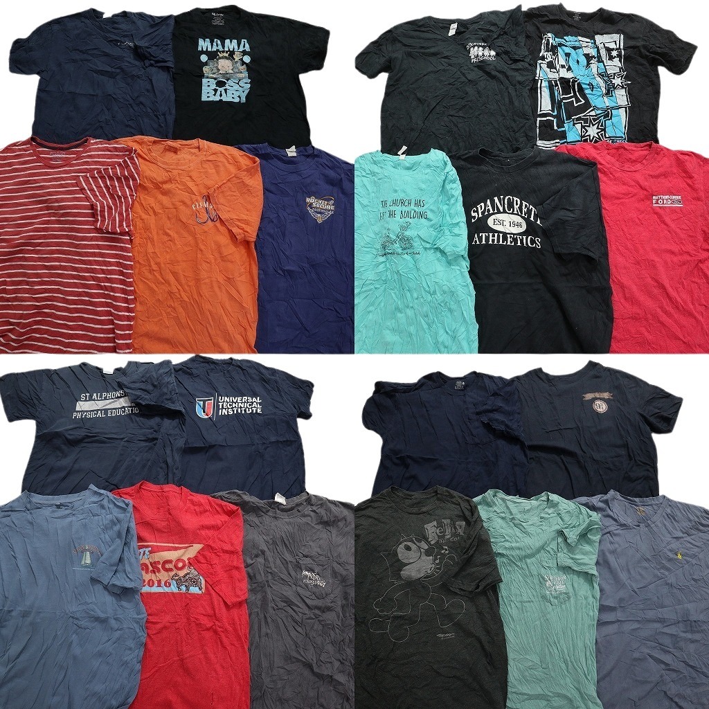 【楽天市場】古着卸 まとめ売り カラーmix プリント 半袖Tシャツ 20枚セット (メンズ L ) ボーダー キャラクター ラルフローレン ...
