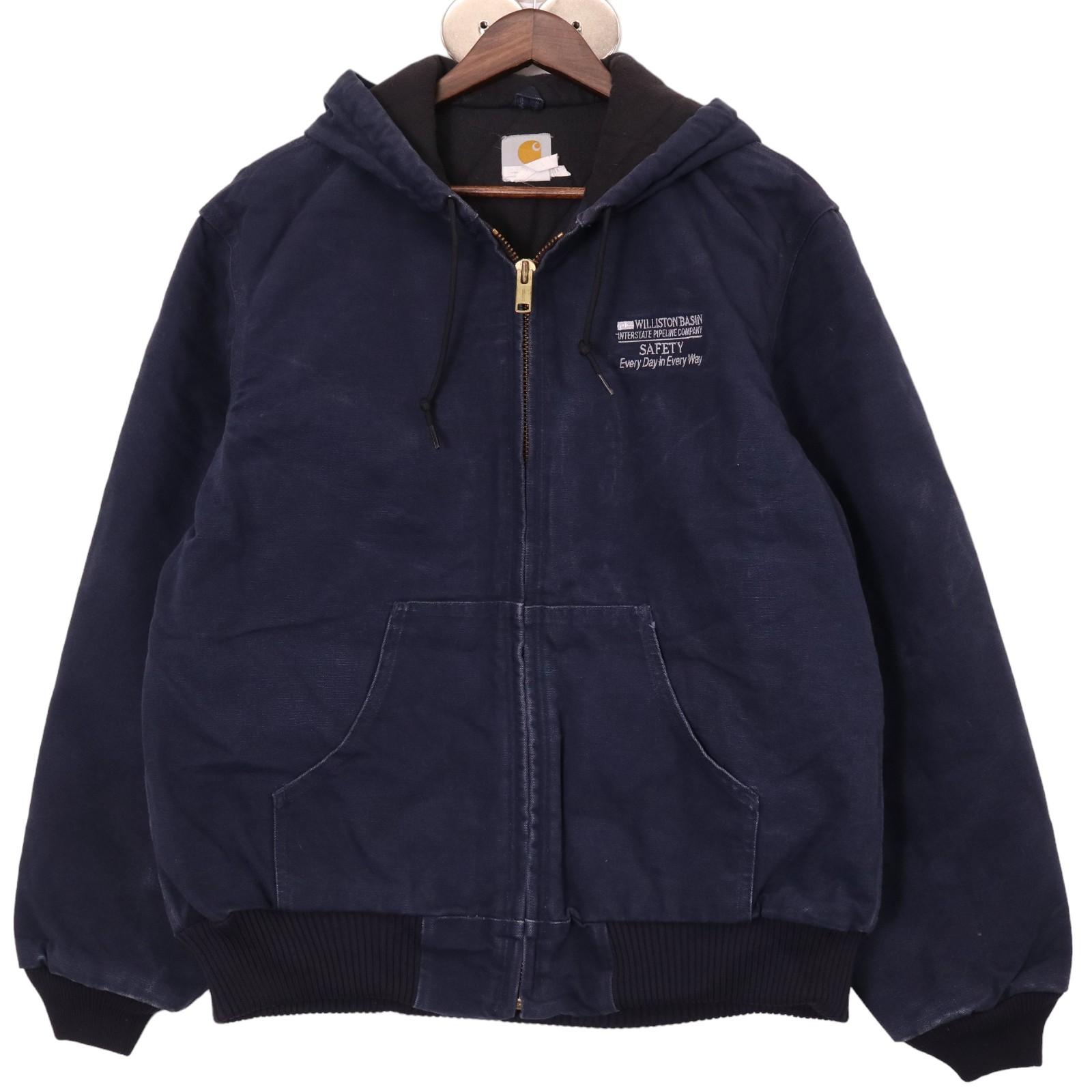 【楽天市場】USA製 Carhartt カーハート アクティブジャケット ダック地 企業ロゴ ワーク ネイビー (メンズ MEDIUM ...