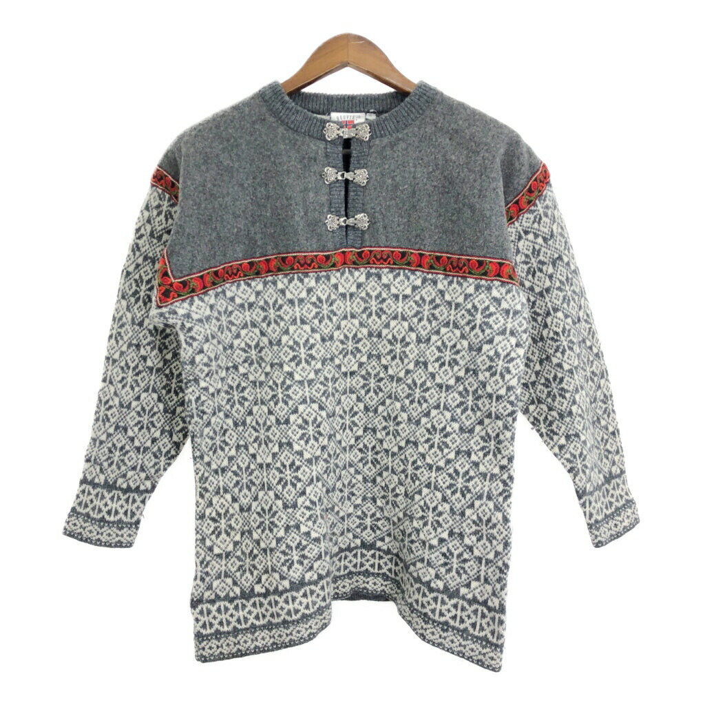【楽天市場】90年代 BOUVIAC NORWAY チロリアンニット セーター ユーロ グレー (メンズ M) 中古 古着 R0169 ...