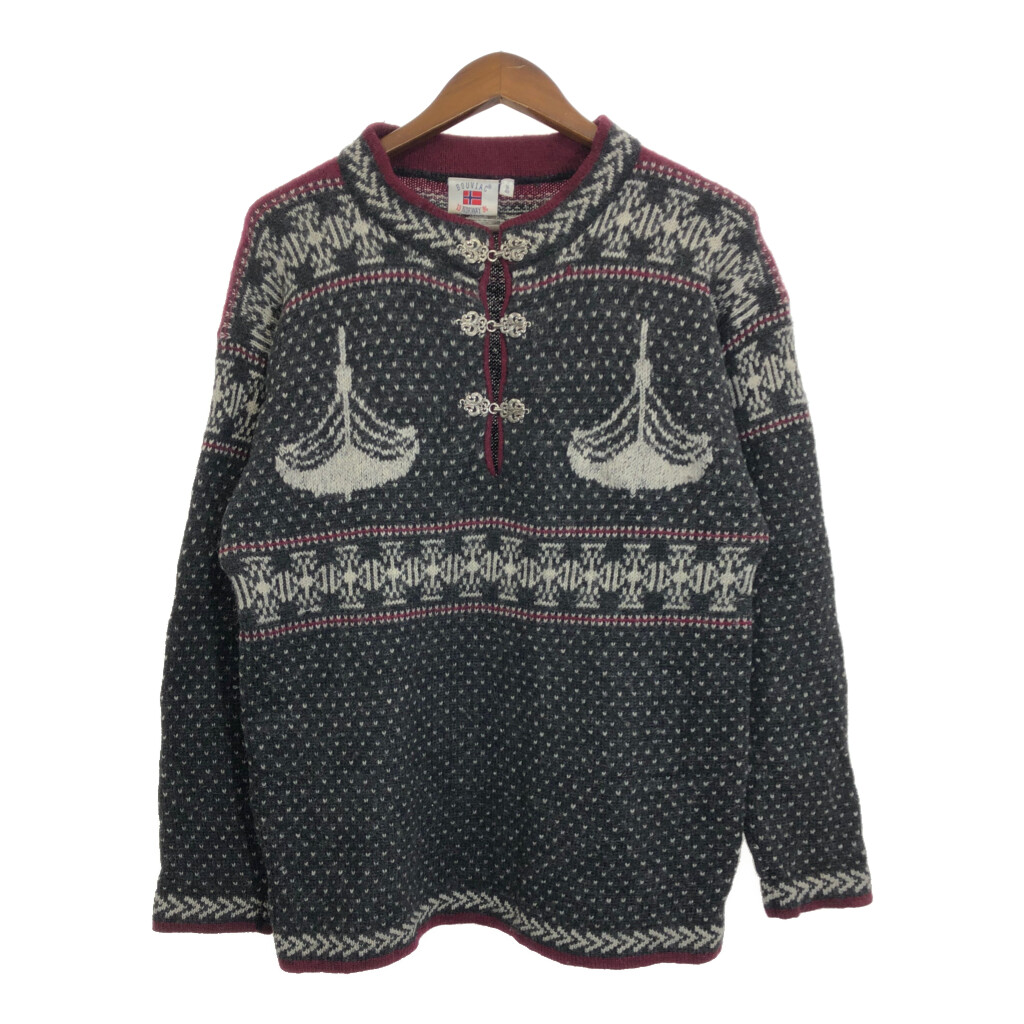 【楽天市場】90年代 BOUVIAC チロリアンニット セーター グレー (メンズ S) 中古 古着 R0238：YAMAHISA ...