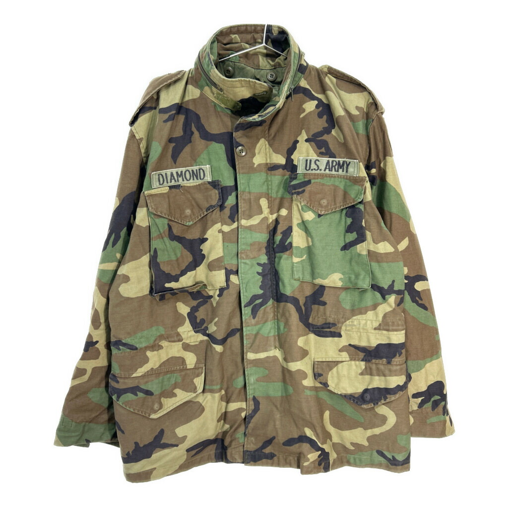 【楽天市場】80年代 米軍実物 U.S.ARMY M-65 フィールドジャケット ミリタリー ウッドランドカモ (メンズ LARGE REGULAR) 中古 古着 R1534：YAMAHISA ...