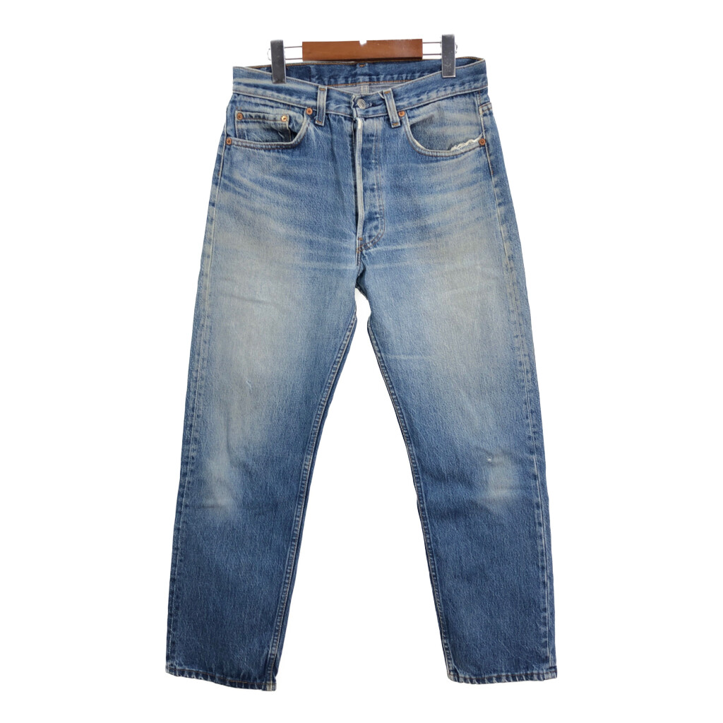 【楽天市場】90年代 USA製 Levi's リーバイス 501 デニムパンツ ブルー (メンズ W33 L32) 中古 古着 R2668 ...
