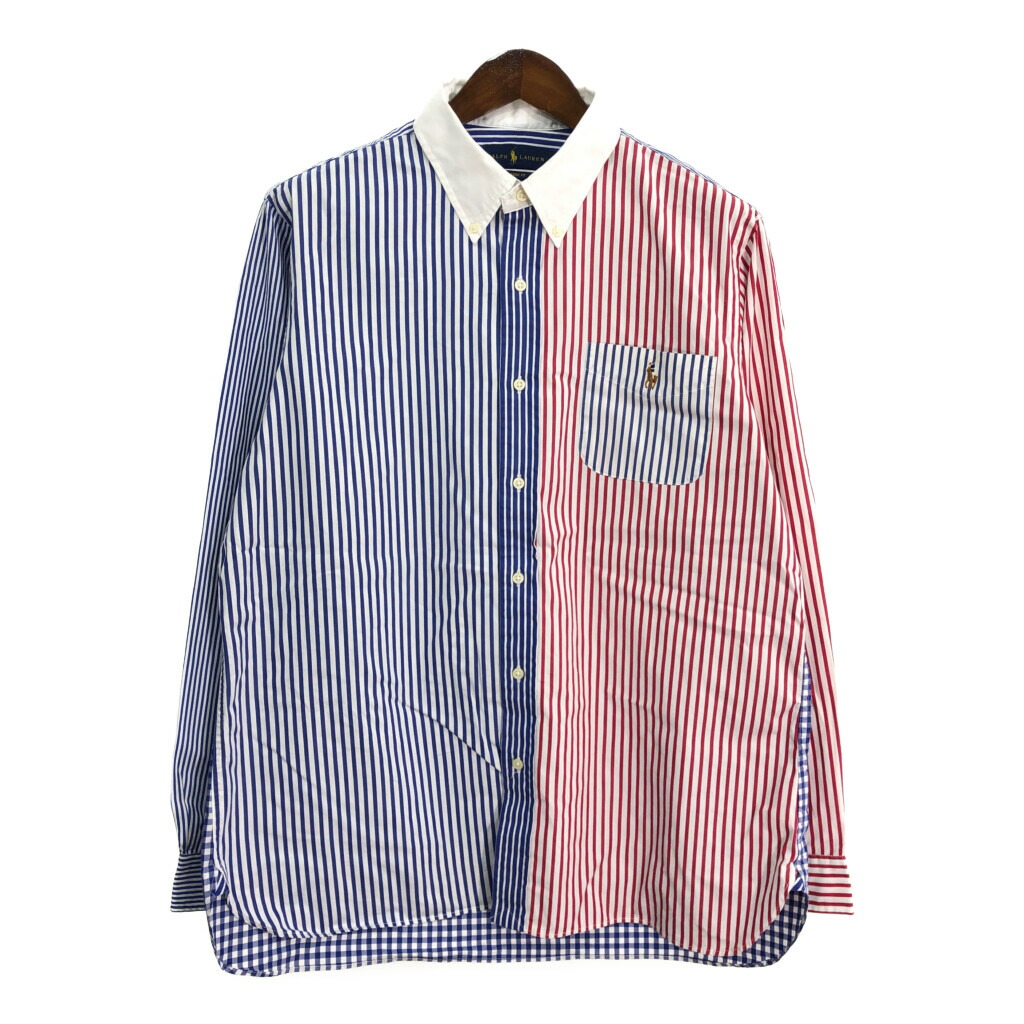 【楽天市場】RALPH LAUREN ラルフローレン 長袖シャツ クレイジーパターン ブルー (メンズ XL) 中古 古着 R3019 ...