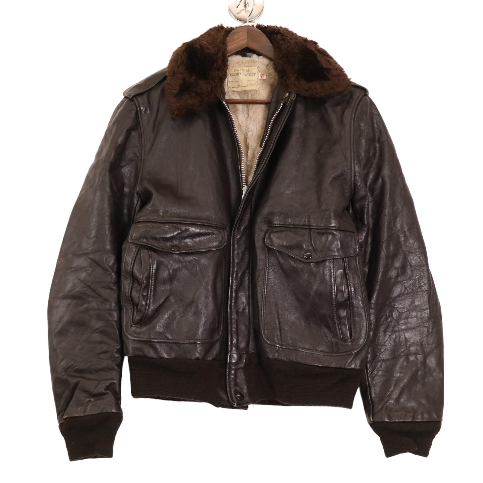 【楽天市場】80年代 Schott ショット G-1 フライトジャケット レザージャケット ブラウン (メンズ 42 L) 中古 古着 A0545：YAMAHISA USEDCLOTHINGSHOP