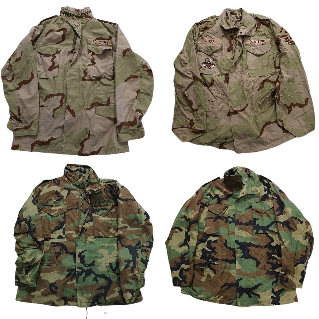 【楽天市場】古着卸 まとめ売り M-65 ジャケット 米軍実物 ミリタリー 4枚セット (メンズ M /L ) 4TH カモ柄MIX デザートカモ ウッドランド MU1417：YAMAHISA ...
