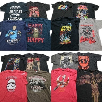 【楽天市場】古着卸 まとめ売り 映画・ドラマ 半袖Tシャツ 16枚セット (メンズ L /XL ) スターウォーズ スタートレック ダック ...
