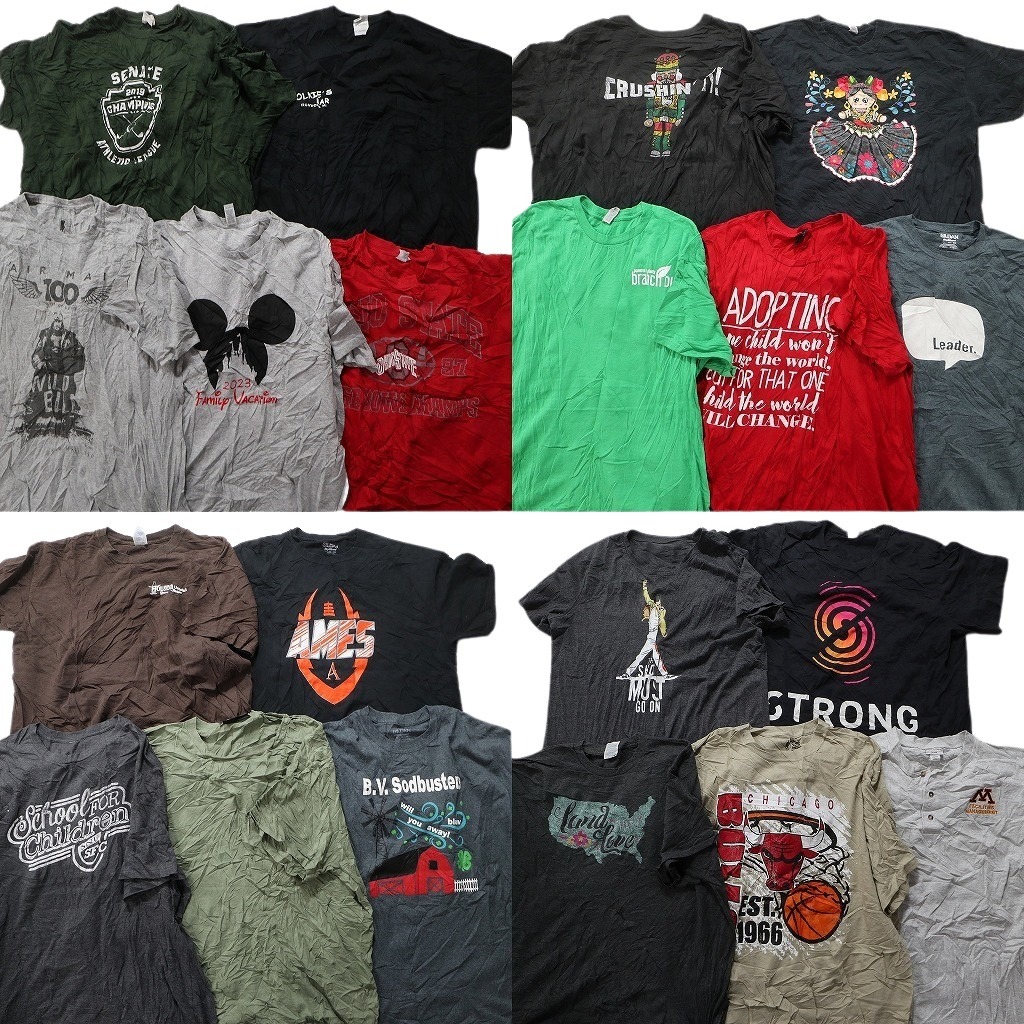 【楽天市場】古着卸 まとめ売り カラーmix プリント 半袖Tシャツ 20枚セット (メンズ XL /2XL ) ディズニー プロチーム NBA ブルズ MU3716：YAMAHISA ...