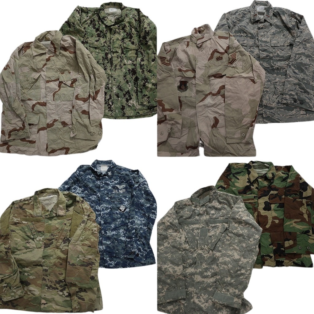 【楽天市場】古着卸 まとめ売り 米軍実物 フィールドジャケット カモ柄MIX ミリタリー 8枚セット (メンズ M /40 /35 ...