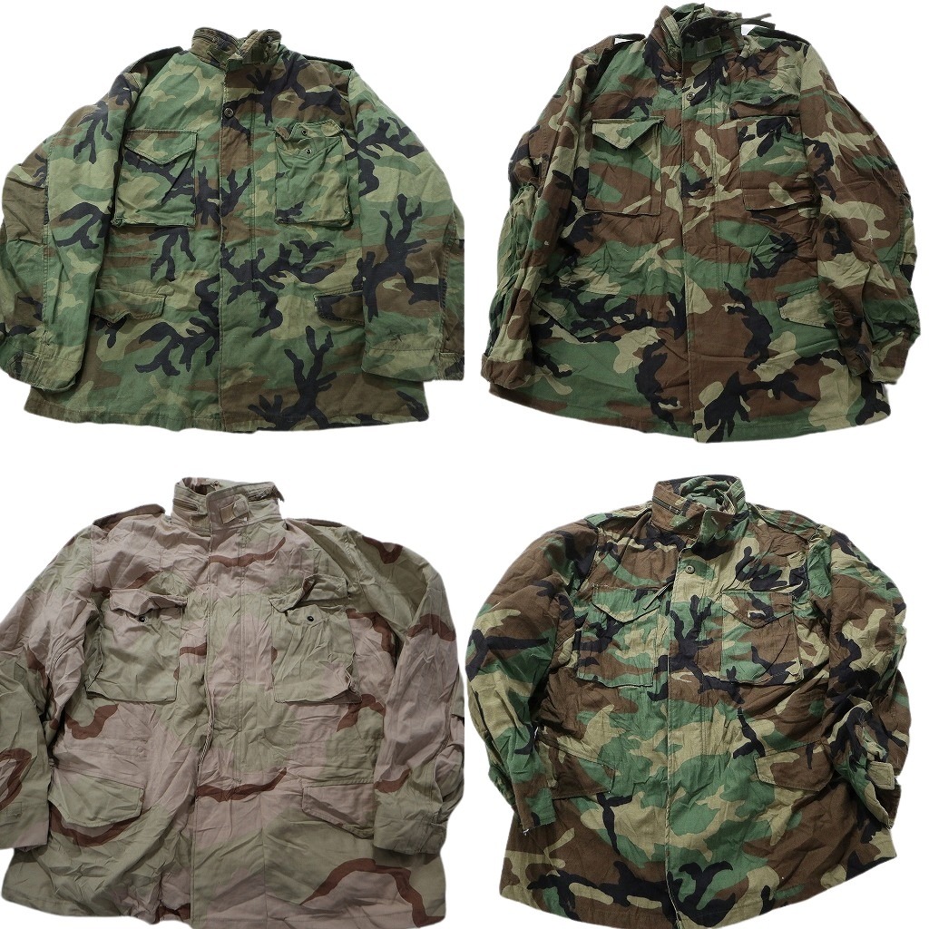 【楽天市場】古着卸 まとめ売り 米軍実物 M-65 ジャケット 4th ミリタリー 4枚セット (メンズ L ) プラスチックジップ アメカジ デザートカモ MU6235：YAMAHISA ...