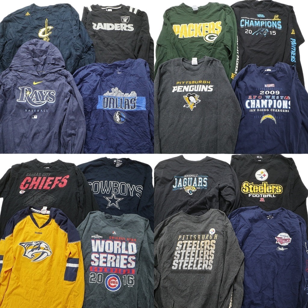 【楽天市場】古着卸 まとめ売り プロチーム 長袖Tシャツ 16枚セット (メンズ XL /2XL ) NFL NBA NHL ナイキ アディダス スティーラーズ MU7111：YAMAHISA ...