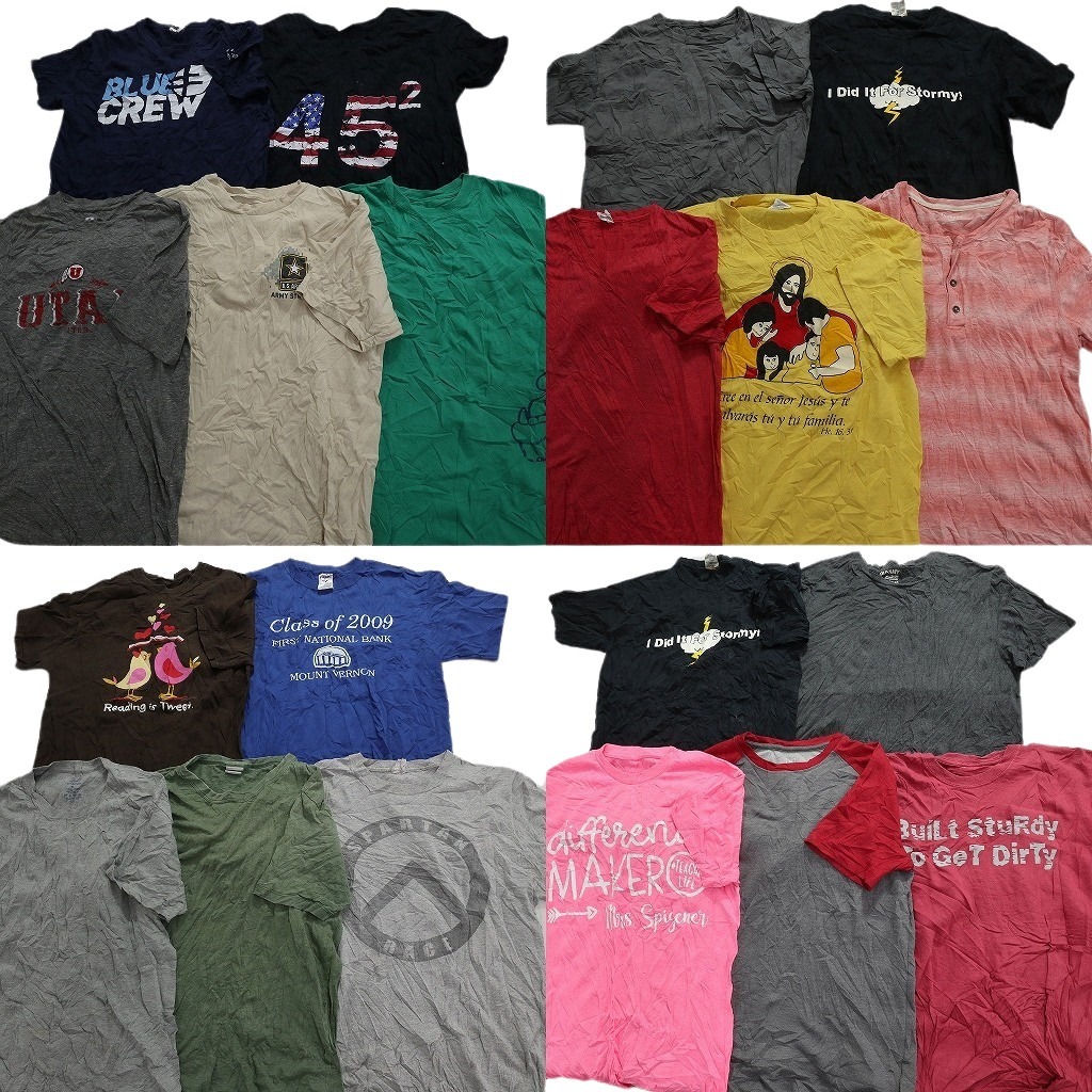 【楽天市場】古着卸 まとめ売り カラーmix プリント 半袖Tシャツ 20枚セット (メンズ M ) ARMY ラグラン ボーダー ヘンリー ...