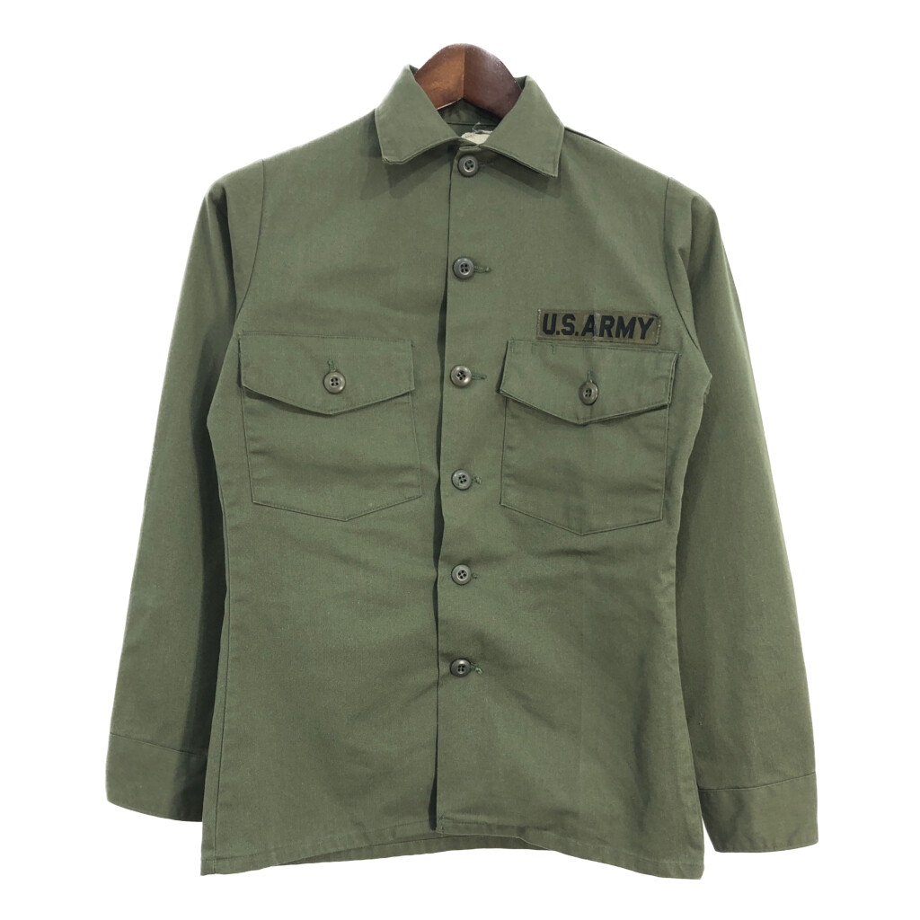 【楽天市場】70年代 米軍実物 U.S.ARMY ユーティリティージャケット ミリタリー オリーブ (メンズ 13 1/2) 中古 古着 ...