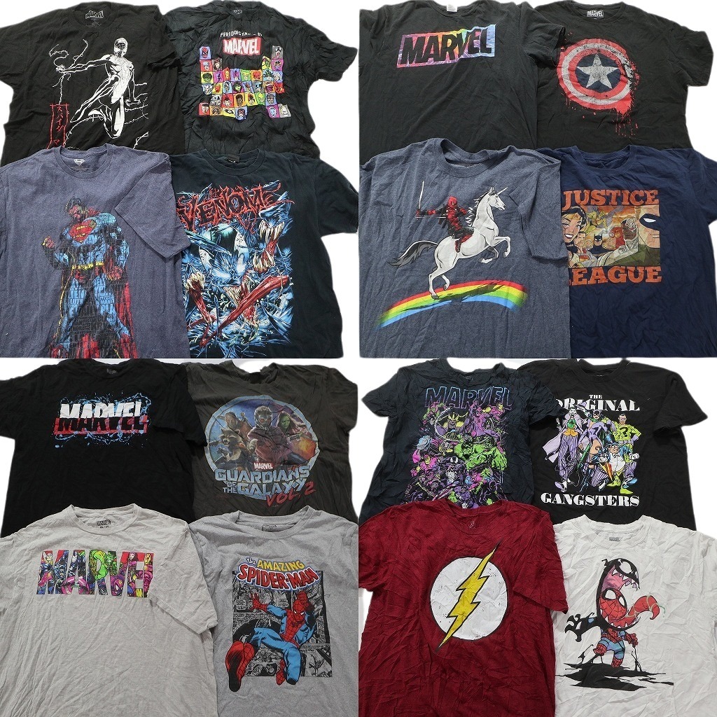 【楽天市場】古着卸 まとめ売り マーベル DCコミック 半袖Tシャツ 16枚セット (メンズ L /XL ) スーパーマン ヴェノム ...