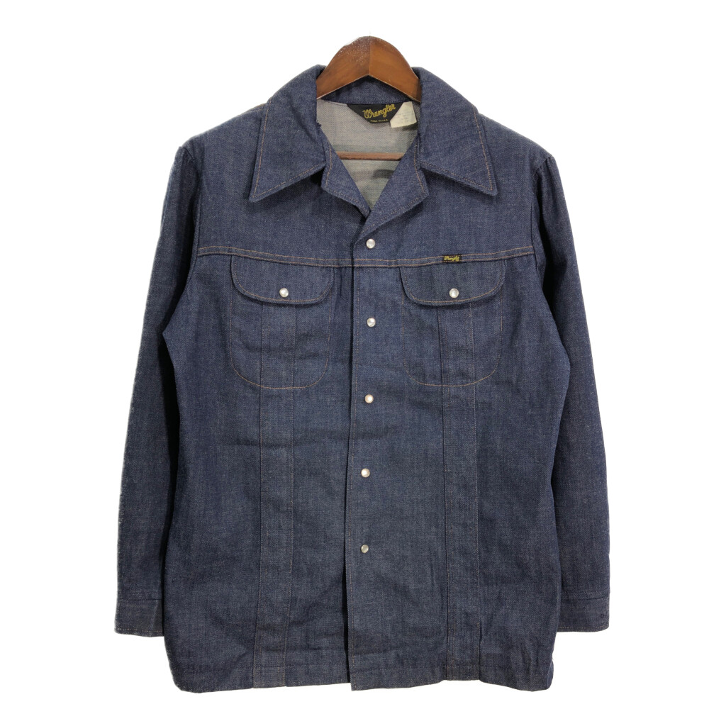 【楽天市場】70年代 Wrangler ラングラー デニム ウエスタンシャツ ヴィンテージ ブルー (メンズ LARGE) 中古 古着 ...