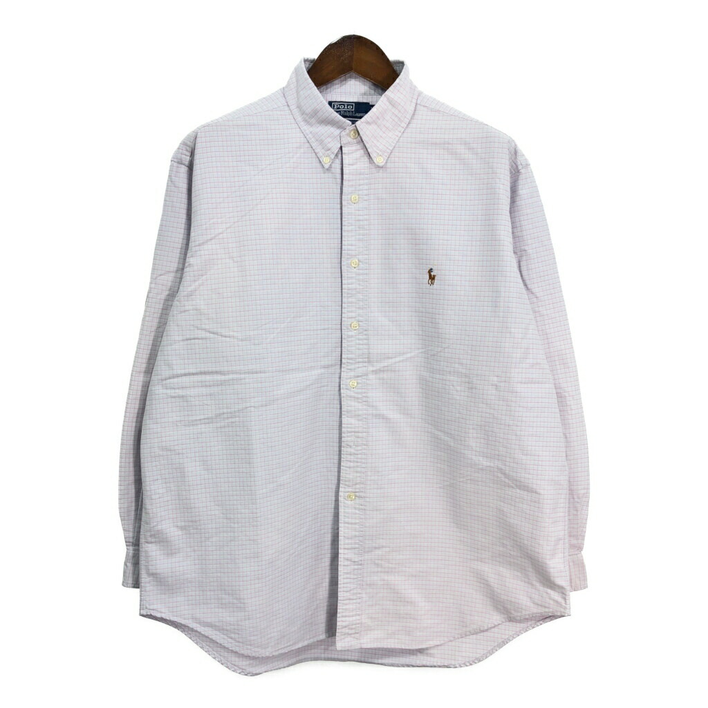 【楽天市場】90年代 Polo by Ralph Lauren ポロ ラルフローレン YARMOUTH ボタンダウン 長袖シャツ チェック ...