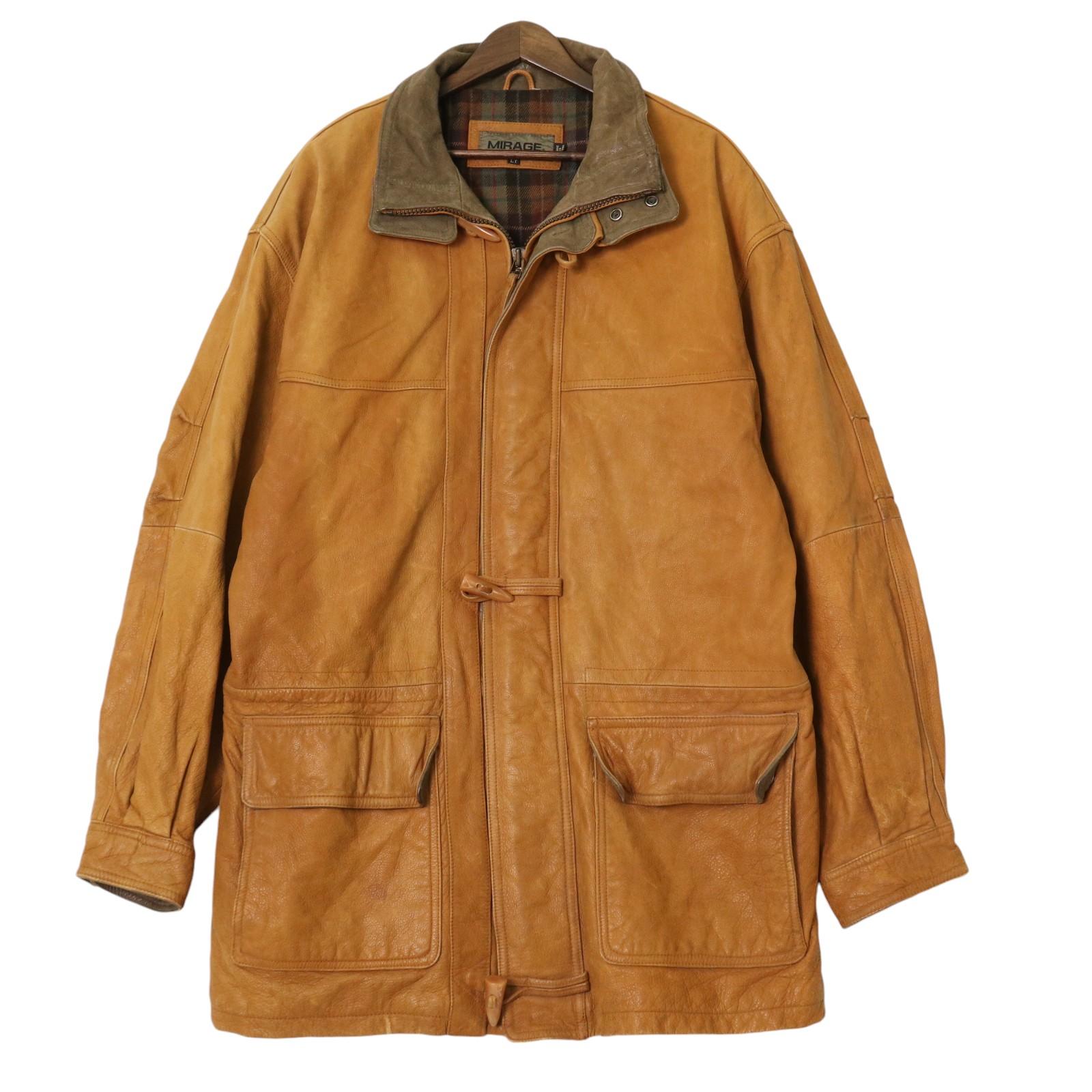 【楽天市場】MIRAGE レザー ハーフコート ライトブラウン (メンズ L) 中古 古着 A1884：YAMAHISA ...
