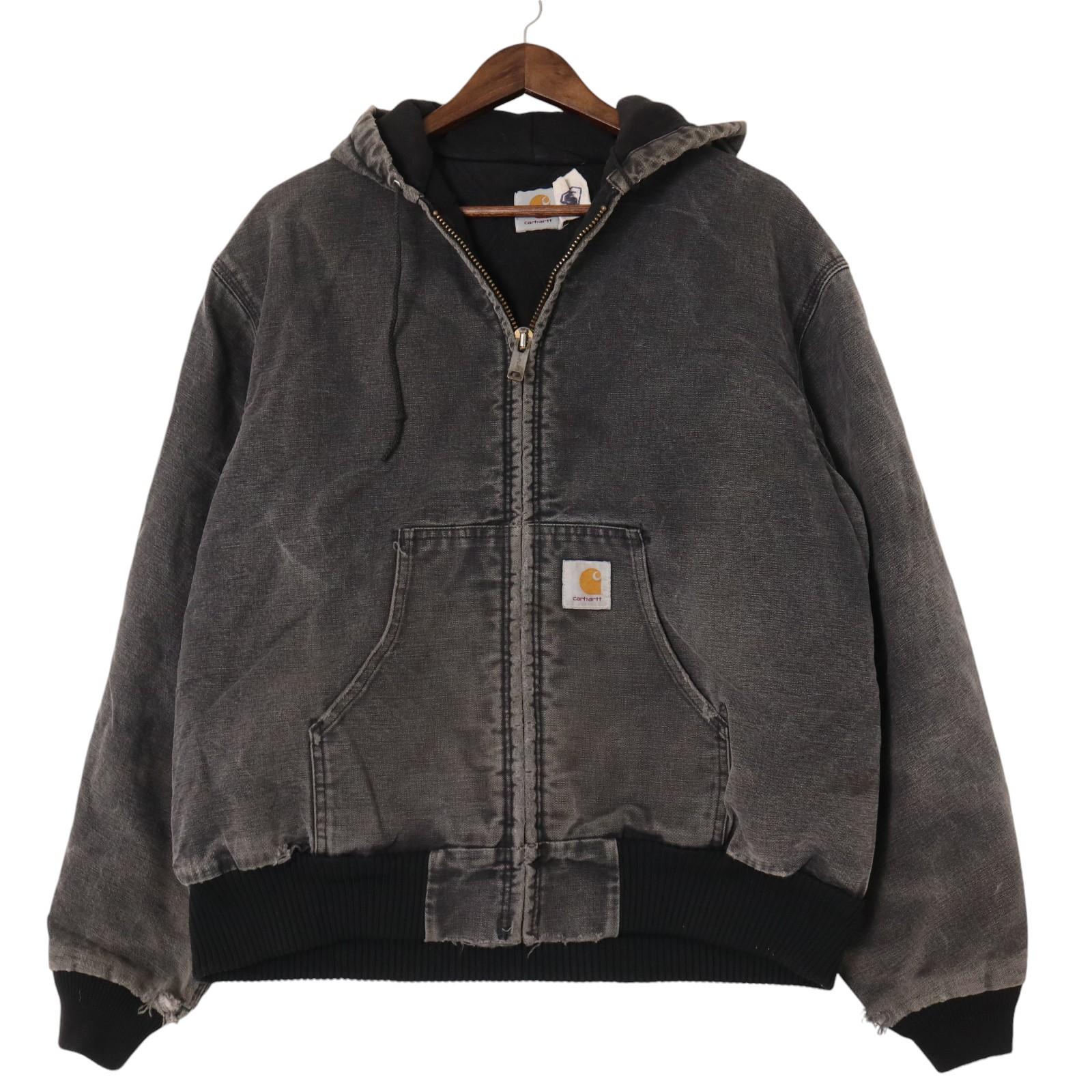 【楽天市場】90年代 USA製 Carhartt カーハート アクティブジャケット ブラック (メンズ M相当) 中古 古着 A2166：YAMAHISA USEDCLOTHINGSHOP