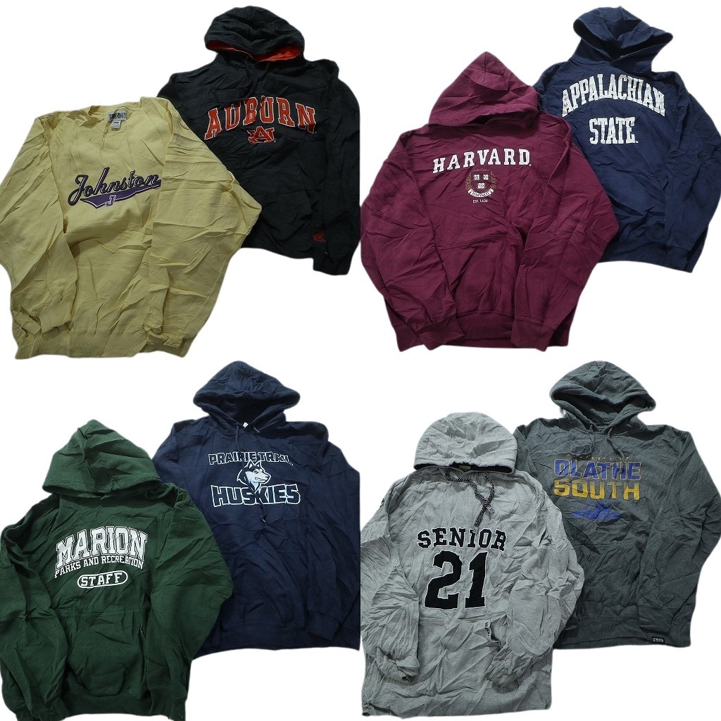 【楽天市場】古着卸 まとめ売り カレッジ風 パーカー スウェット 8枚セット (メンズ L ) カラープリント 英字ロゴ イラスト フーディー ...