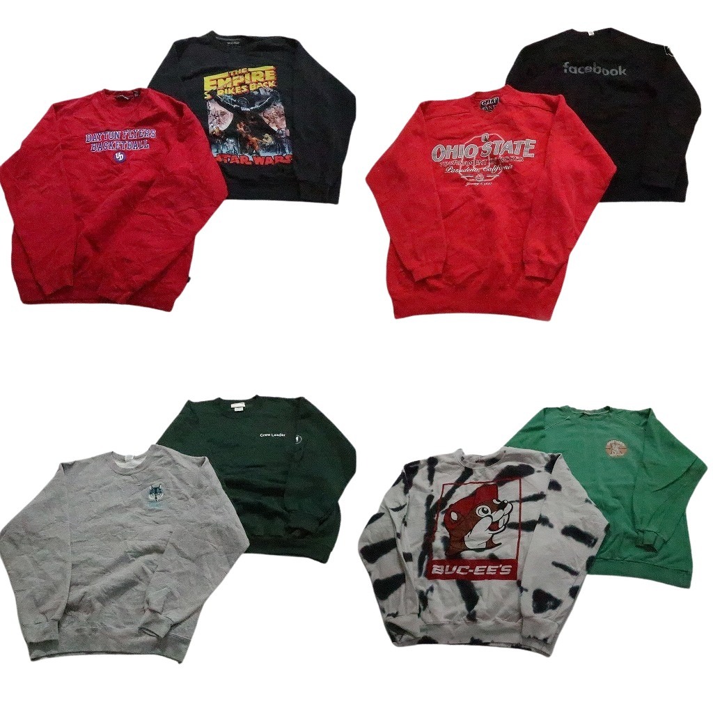 【楽天市場】古着卸 まとめ売り カラー スウェット 8枚セット (メンズ M ) タイダイ ワンポイントロゴ 企業系 バッキーズ イラスト ...
