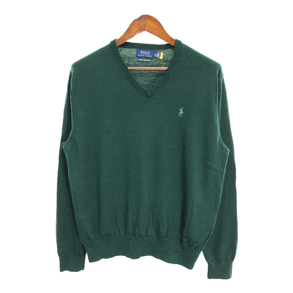 【楽天市場】Polo by Ralph Lauren ポロ ラルフローレン メリノウールセーター グリーン (メンズ XL) 中古 古着 ...