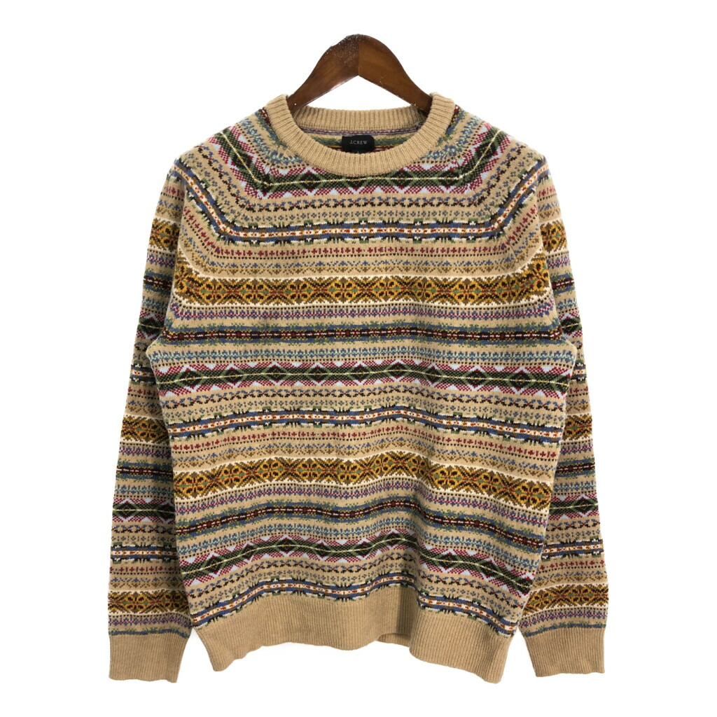 【楽天市場】J.CREW ジェイクルー 総柄 ウール ニット セーター マルチカラー (メンズ L) 中古 古着 S5306：YAMAHISA ...