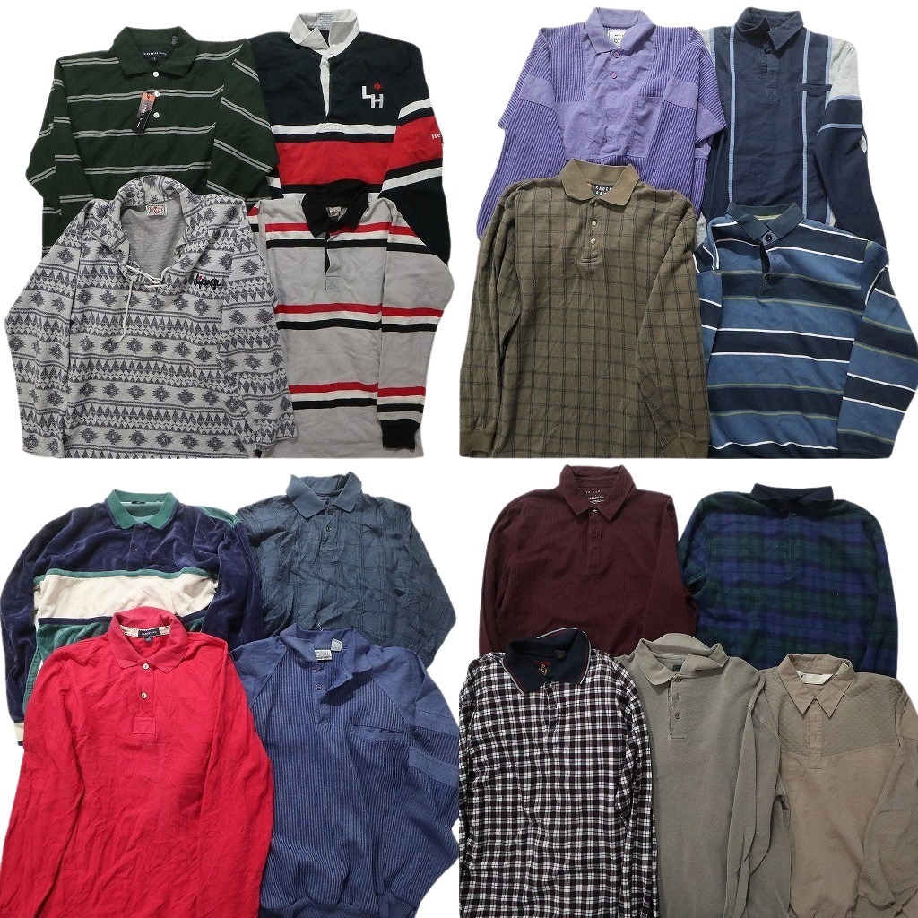 【楽天市場】古着卸 まとめ売り 長袖 ポロシャツ 17枚セット (メンズ S /M /? ) アーノルドパーマー チェック ボーダー 総柄 ...