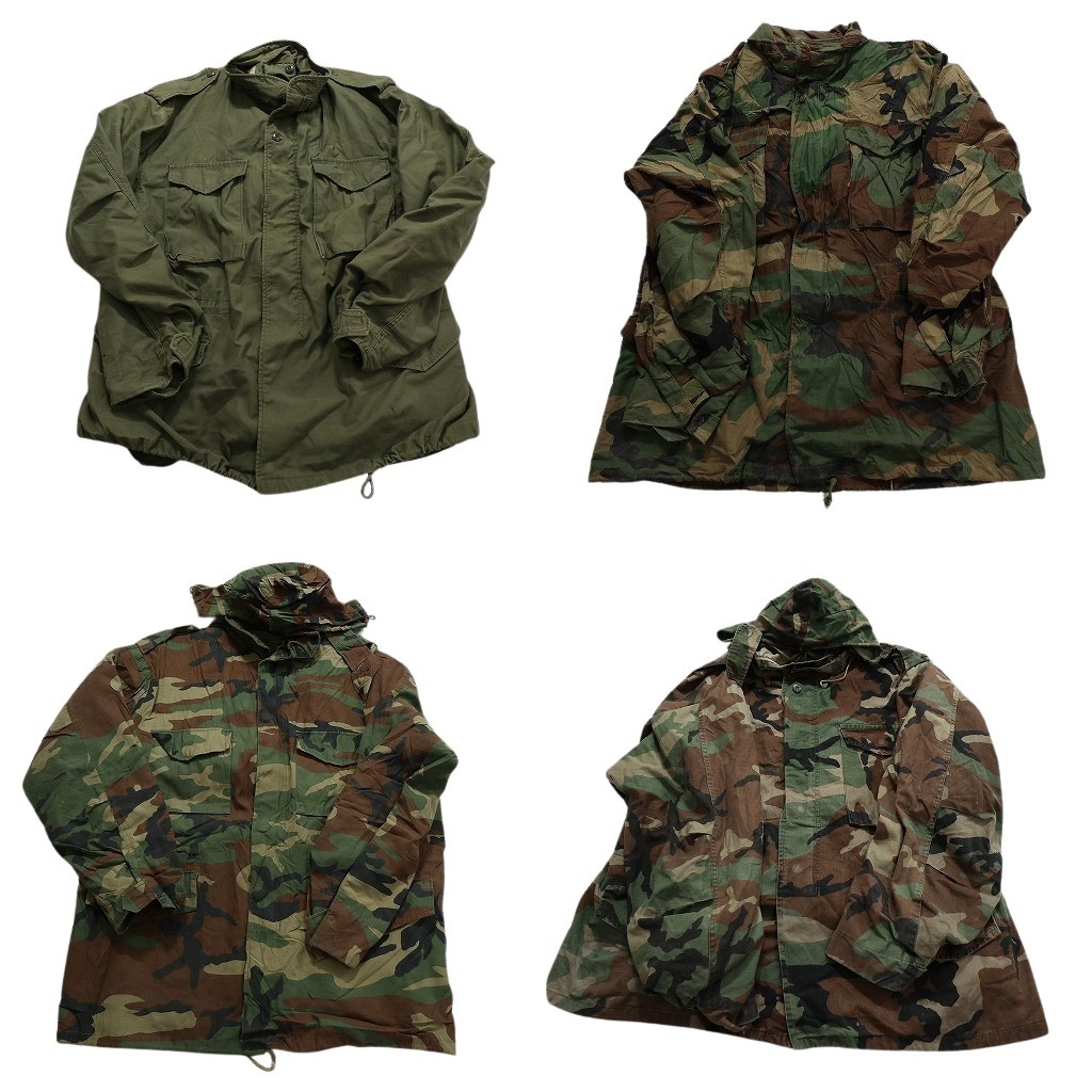 【楽天市場】古着卸 まとめ売り 米軍実物 M-65 ジャケット 3rd ミリタリー 4枚セット (メンズ L /2XL ) 無地系 カーキ ...